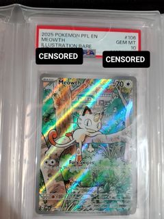 2025 Pokemon PFL EN Meowth Illustration Rare PSA 10, Hobbies & Toys ...