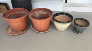 Stack of Plant Pot Saucers, Furniture & Home Living, Gardening, Pots ...