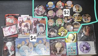 Anime Character Button Badges/pins bundle - all together, Hobbies ...