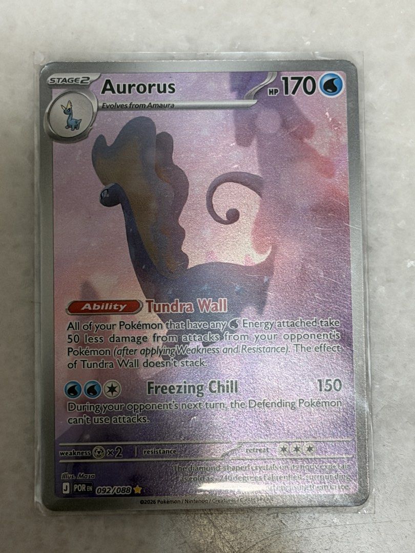 Aurorus 092/088 Pokemon Card, Hobbies & Toys, Toys & Games on Carousell