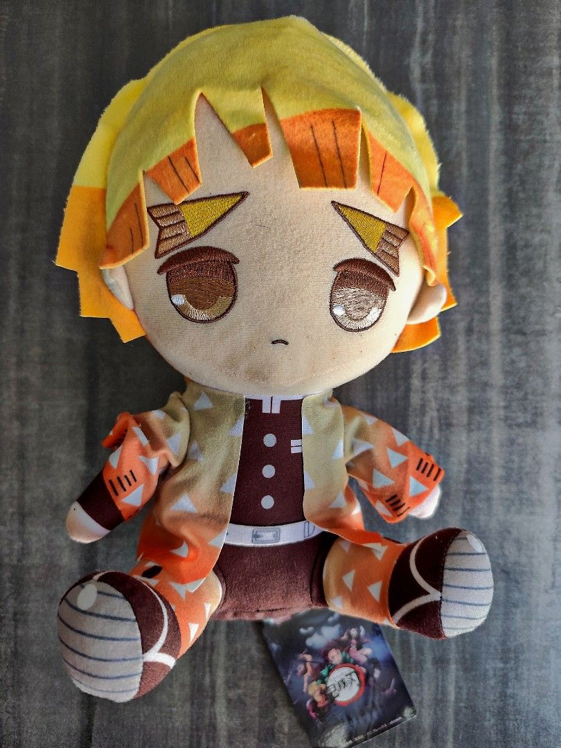 Demon Slayer Zenitsu Agatsuma Plush Toy, Hobbies & Toys, Toys & Games ...