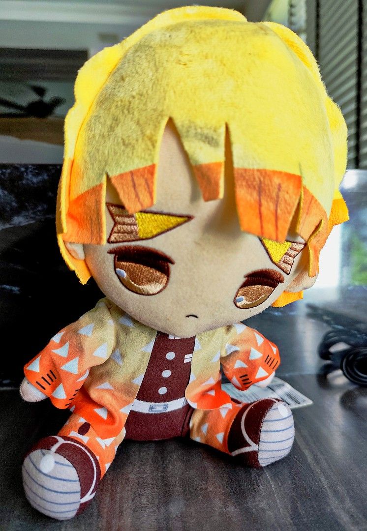 Demon Slayer Zenitsu Agatsuma Plush Toy, Hobbies & Toys, Toys & Games ...