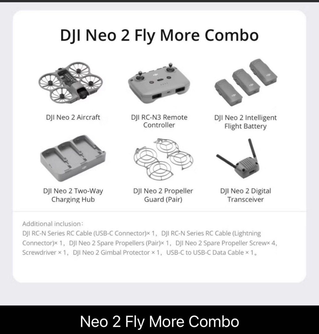 DJI Neo 2 fly more combo, Photography, Drones on Carousell