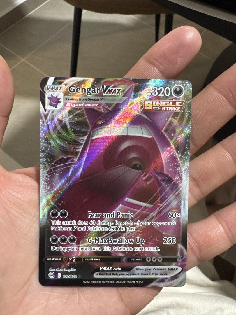 Gengar VMAX Single Strike Pokemon Card, Hobbies & Toys, Toys & Games on ...
