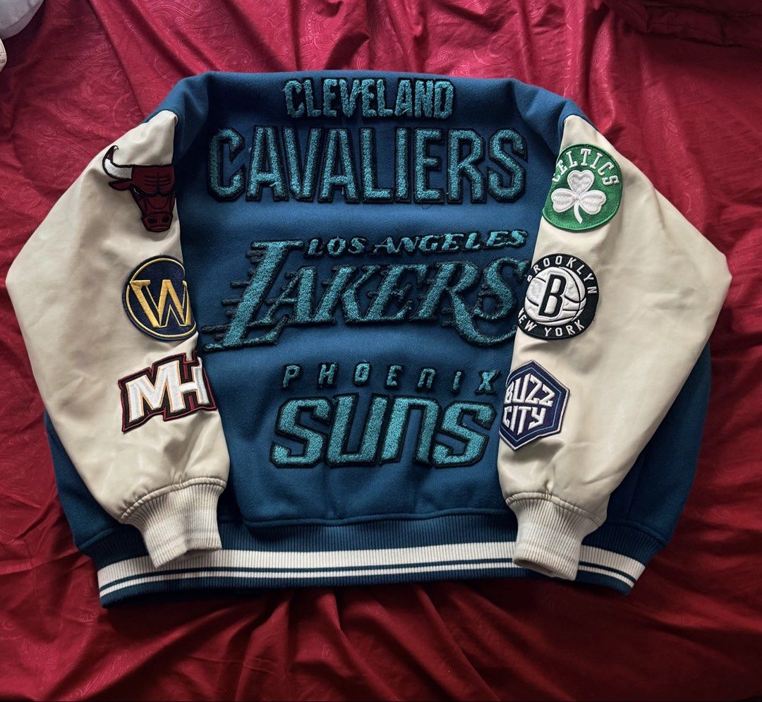 NBA Pull & Bear Varsity Jacket, Men's Fashion, Coats, Jackets and ...