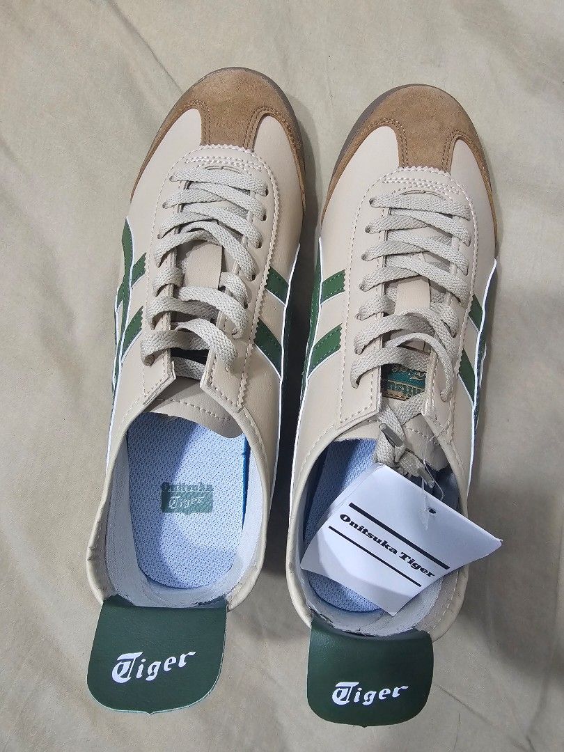 Original Onitsuka Tiger Mexico 66 Beige Green Sneakers, Men's Fashion ...