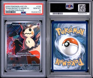 2025 Pokemon Team Rocket's Mimikyu Art Rare PSA 10, Hobbies & Toys ...