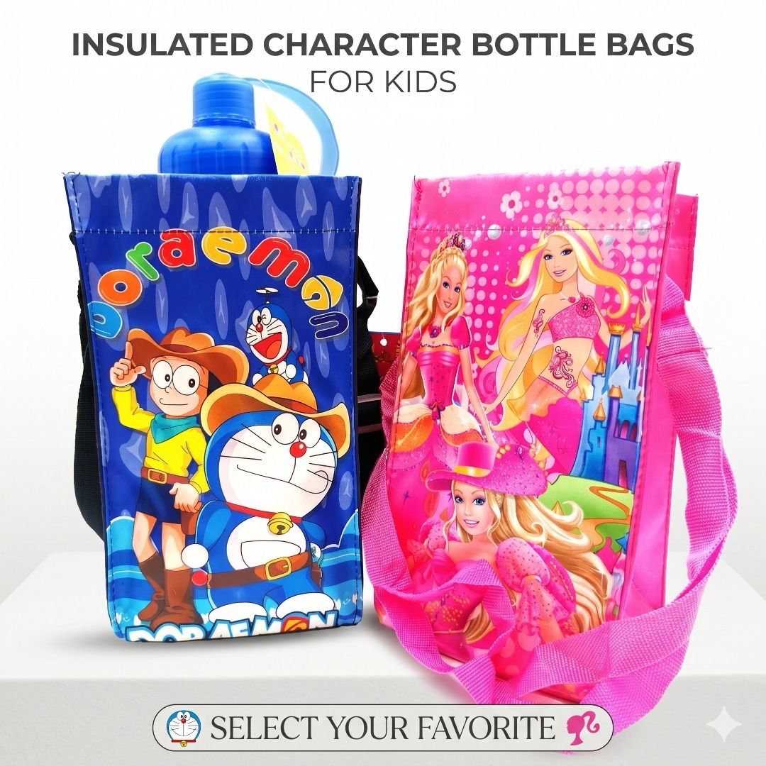 READY STOCK Custom Made-Kids Water Bottle Tumbler Strap Bag Cartoon ...