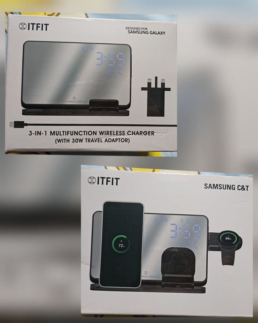 Samsung Galaxy 3合1 Multifunction Wireless Charge, 手提電話, 電話及其他裝置配件, 充電器及 ...