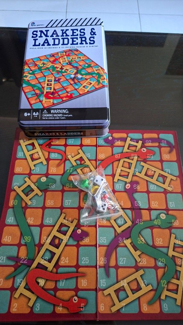 Snakes and Ladders Board Game, Hobbies & Toys, Toys & Games on Carousell