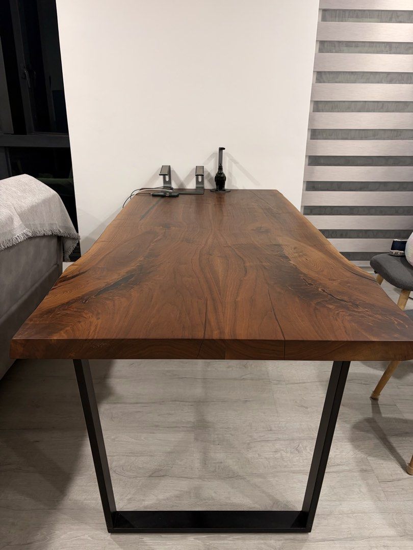 Solid Wood Live Edge Table, Furniture & Home Living, Furniture, Tables ...
