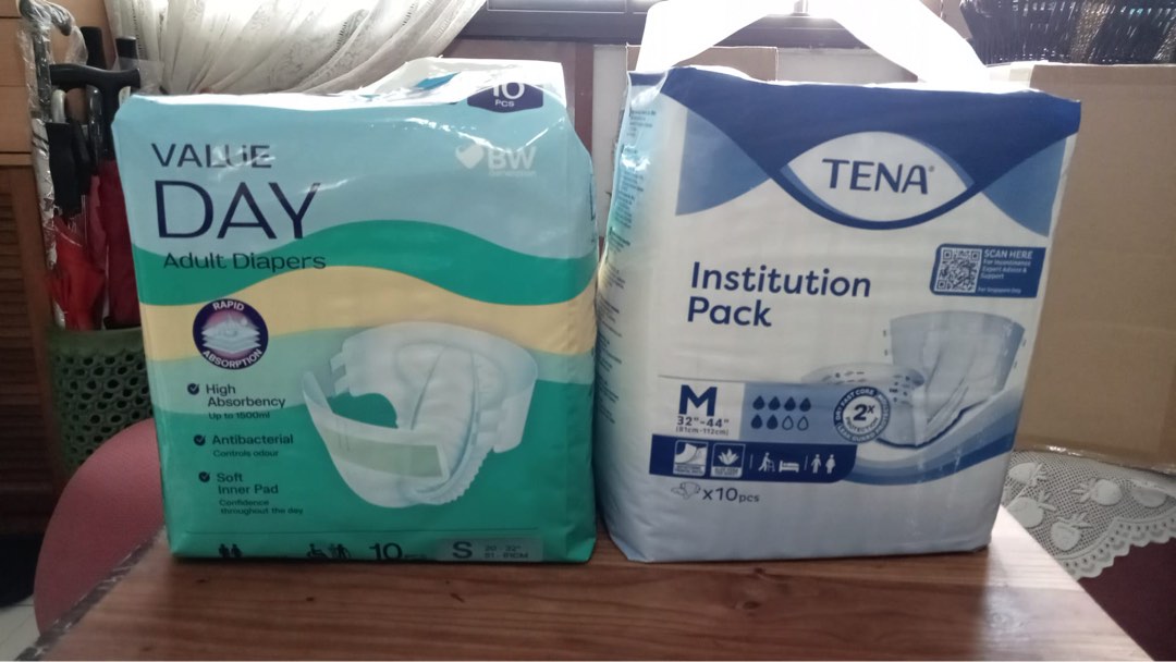 Value Day Adult Diapers & TENA Institution Pack, Health & Nutrition ...