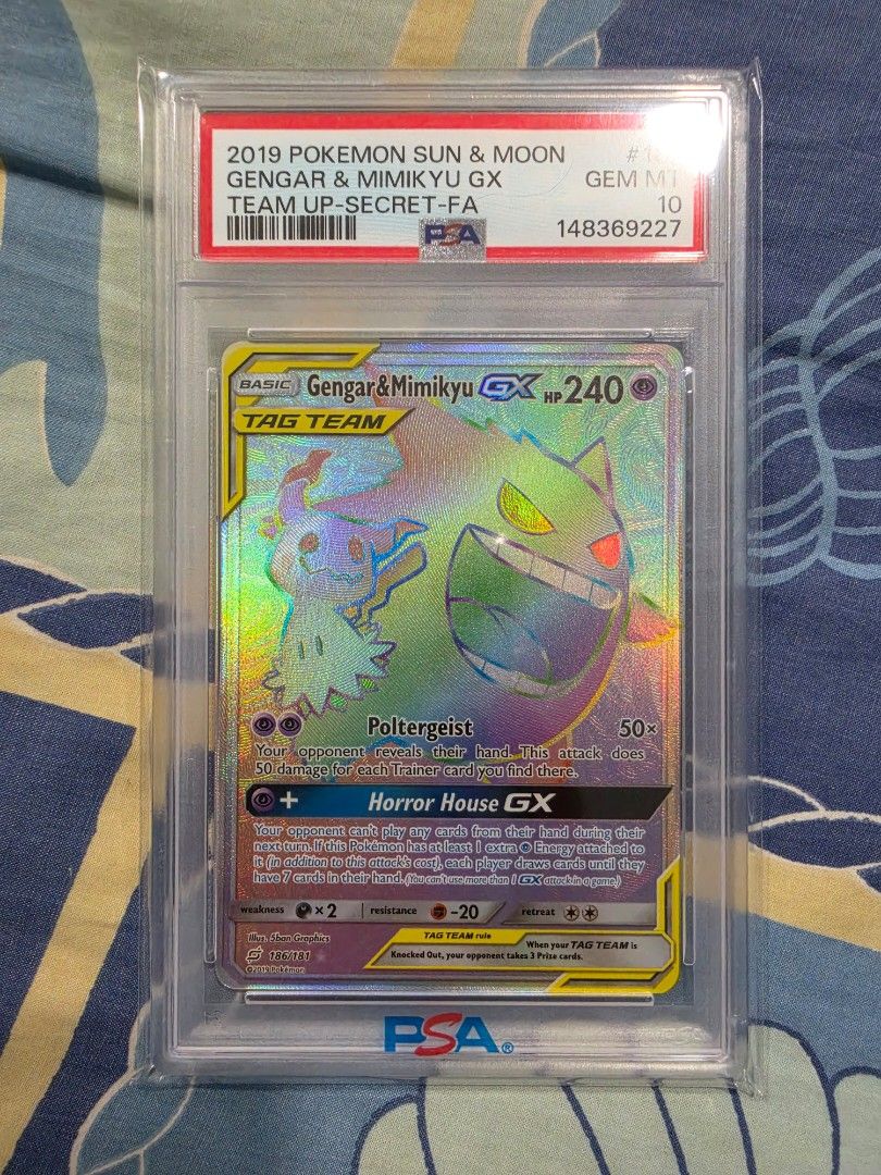2019 Gengar & Mimikyu GX Tag Team Secret Rare PSA 10, Hobbies & Toys ...