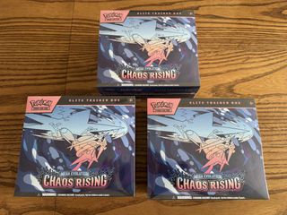 Pokemon TCG Mega Evolution Chaos Rising Elite Trainer Boxes (5 ...