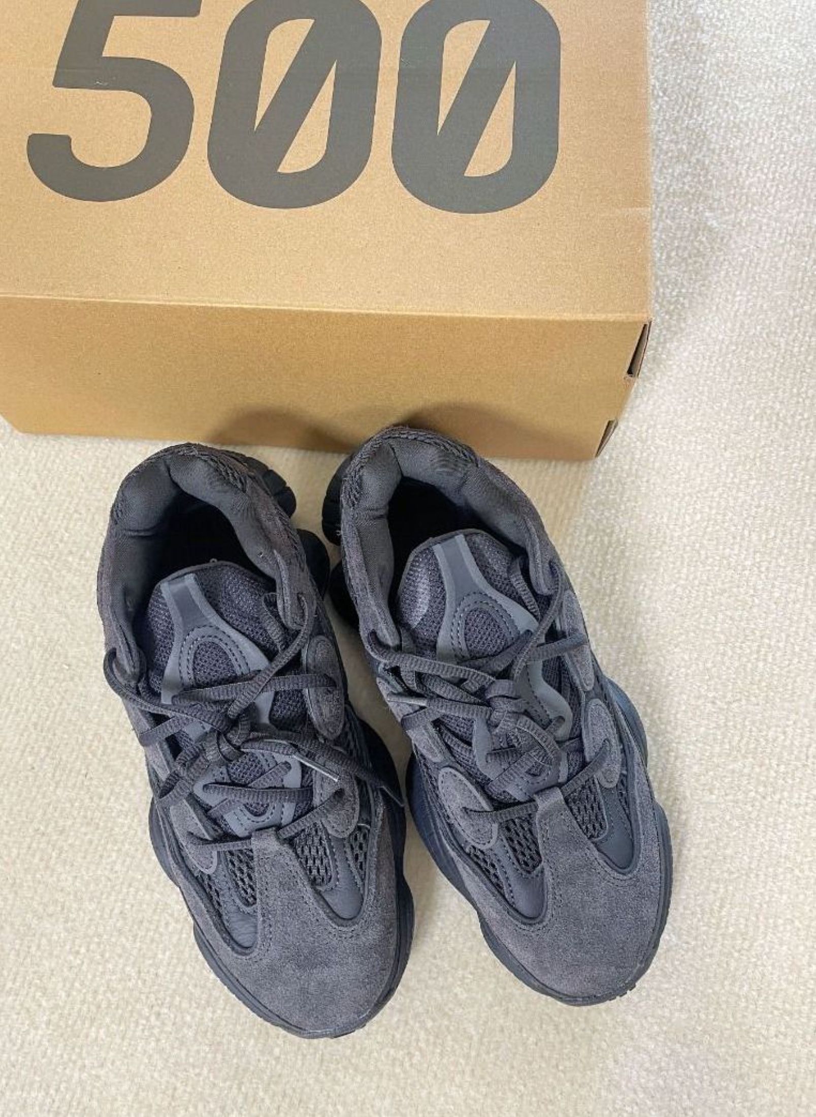 adidas originals Yeezy 500 Utility Black Minimalist Dad Shoes Black ...