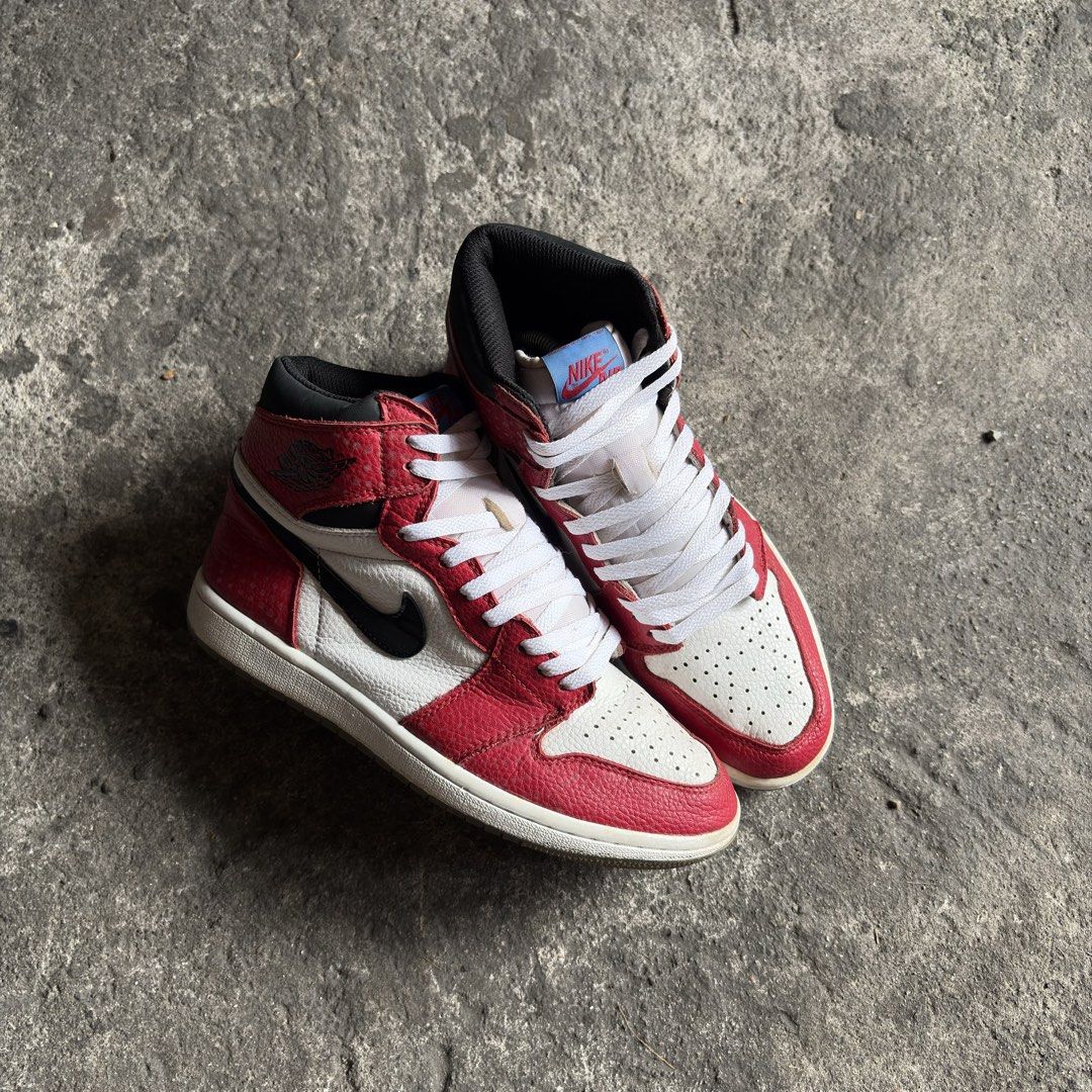 Air Jordan 1 Retro High - Spider-Man Origin Story Mens (555088-602 ...