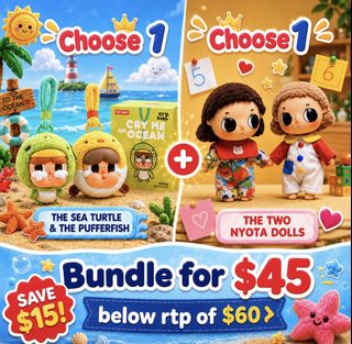 Bundle $32! Crybaby the walrus the blob fish the anglerfish the octopus ...