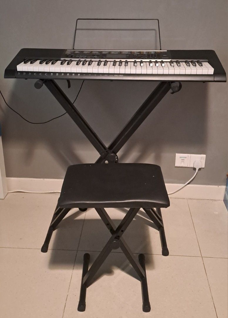 Casio LK-265 Keyboard with Stand and Stool, Hobbies & Toys, Music ...