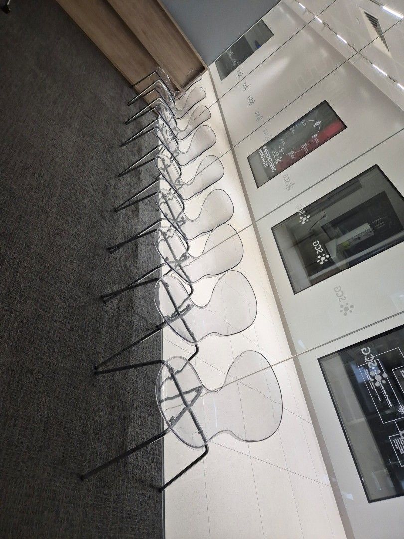 Clear Ghost Chairs (Set of 8), Furniture & Home Living, Furniture ...