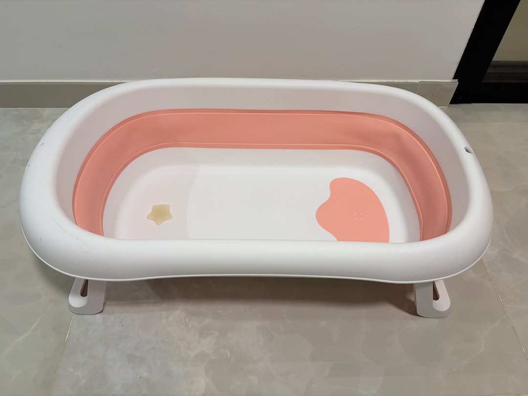 Collapsible Foldable Baby Bathtub with Stand, Babies & Kids, Bathing ...