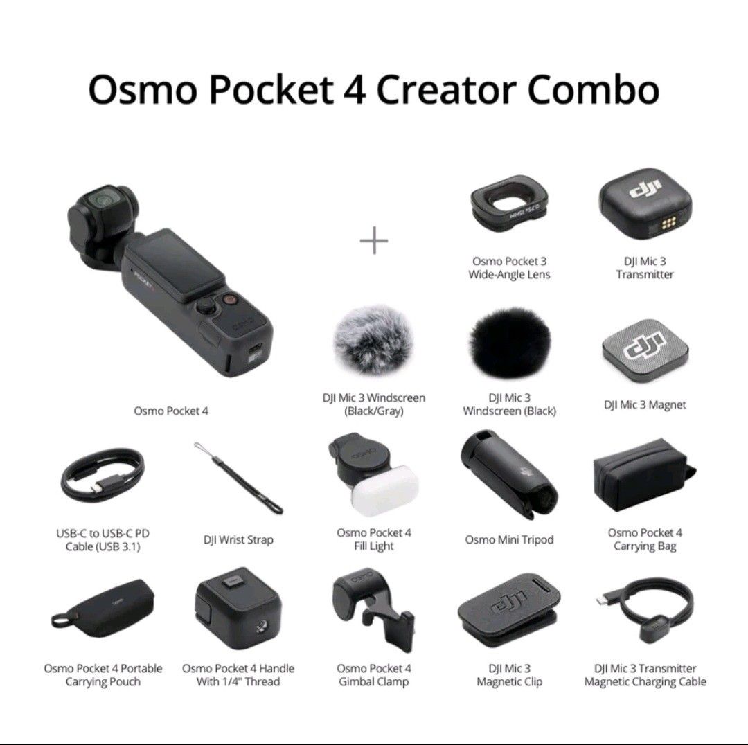 DJI OSMO POCKET 4 ~ CREATOR COMBO, Photography, Cameras on Carousell
