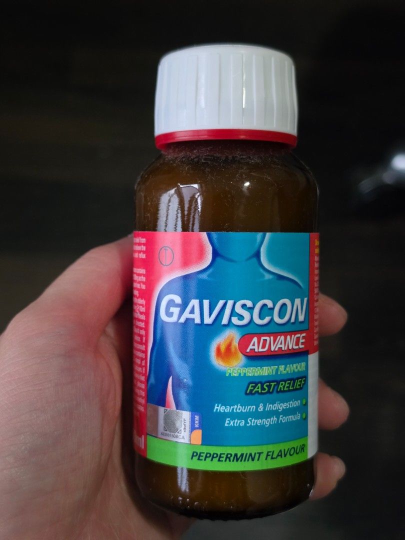 Gaviscon Advance Peppermint Flavour Antacid Syrup, Health & Nutrition ...