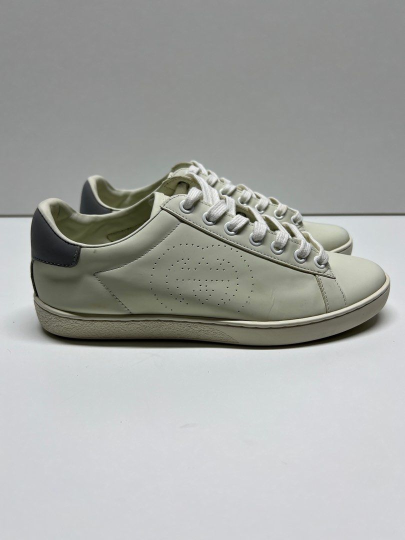 Gucci Ace Perforated Interlocking G leather sneakers, Luxury, Sneakers ...