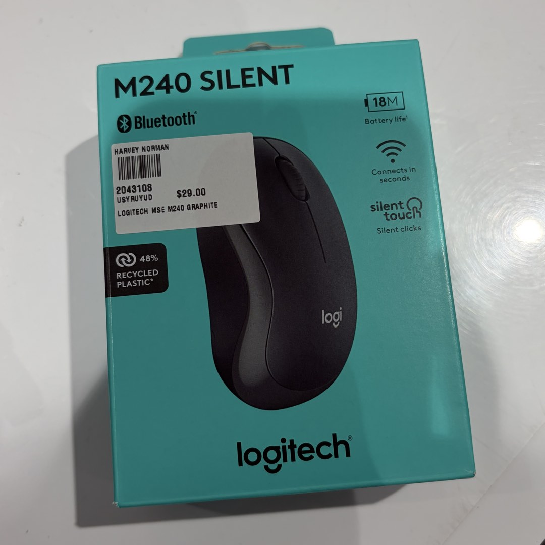 Logitech M240 Silent Bluetooth Mouse Graphite, Computers & Tech, Parts ...