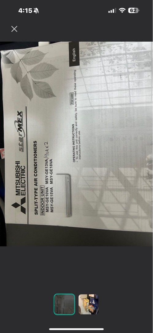 Mitsubishi Electric Split Type Air Conditioner Indoor Unit, TV & Home ...