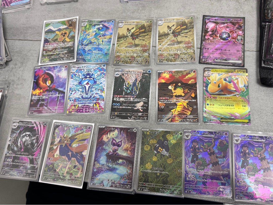 Pokemon Cards - AR , SR , RR 啟暴龍，超夢夢, 興趣及遊戲, 玩具 & 遊戲類 - Carousell