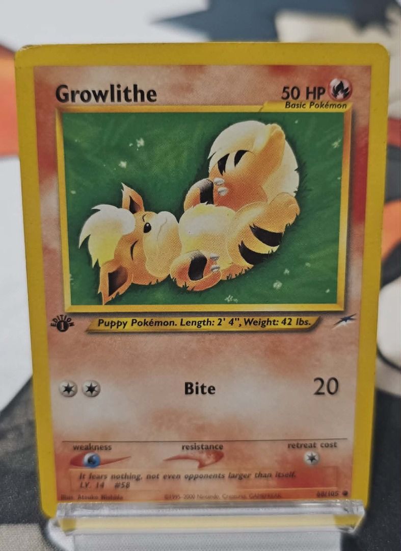 Pokemon Trading Card Growlithe 1st Edition, Hobbies & Toys, Toys ...