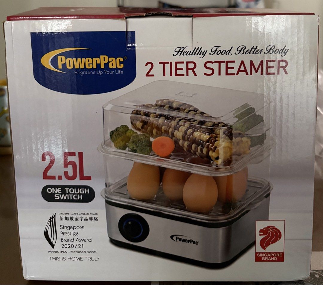 PowerPac 2 Tier Steamer 2.5L, TV & Home Appliances, Kitchen Appliances ...