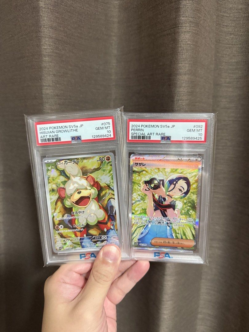 [PSA 10] [JAP] [SEQ] [SV5a] Hisuian Growlithe #075/066 Art Rare AR ...
