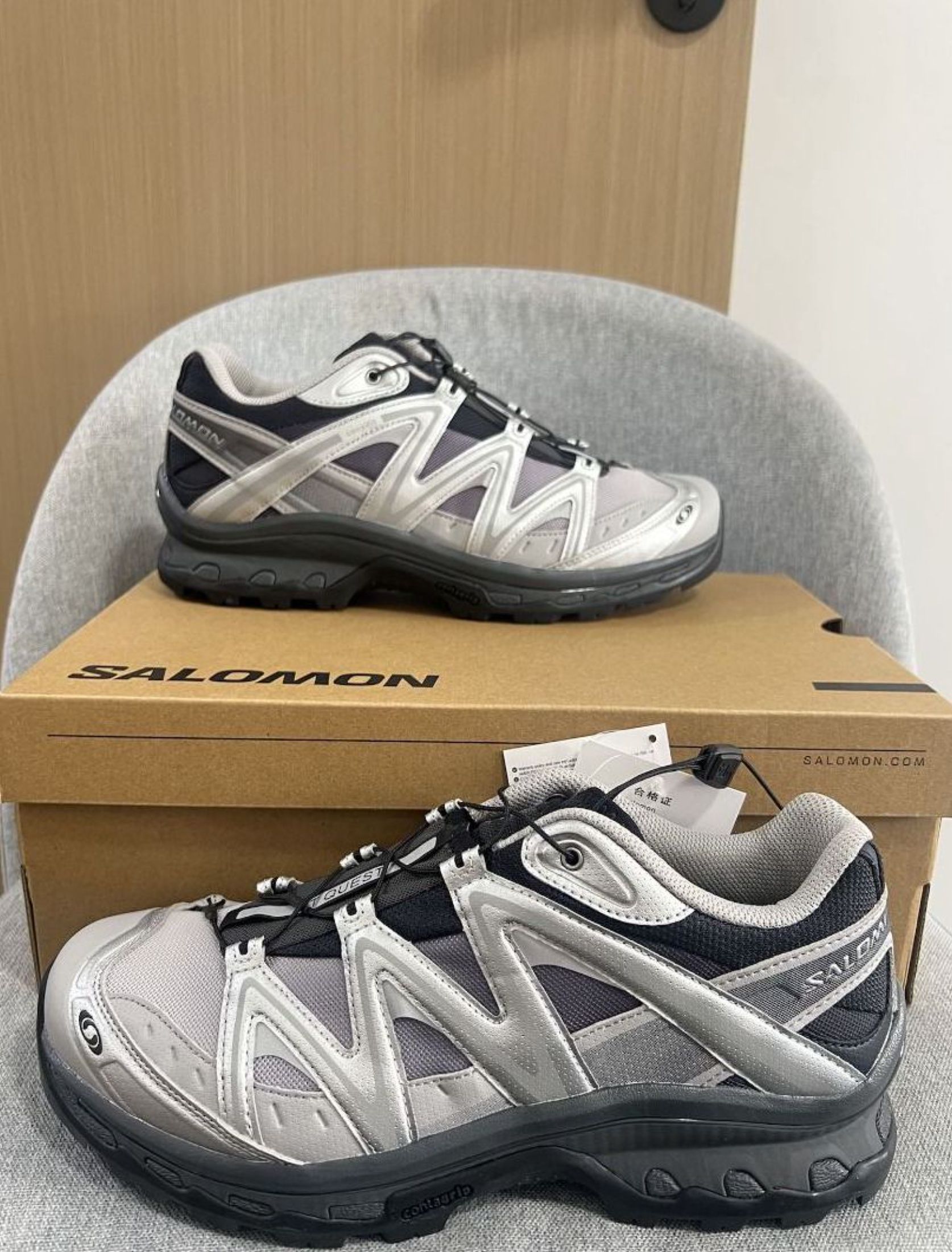 SALOMON XT-Quest Black Silver, Men's Fashion, Footwear, Sneakers on ...