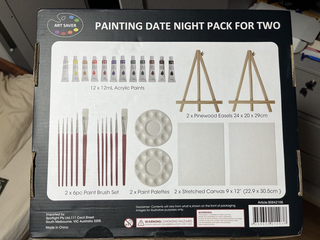 Spotlight Art Saver Painting Date Night Pack for Two, Hobbies & Toys ...
