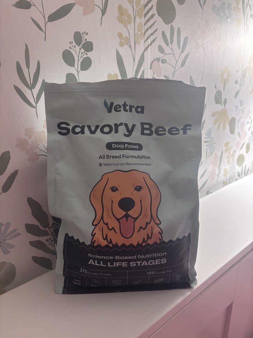 Vetra Savory Beef All Breed Dog Food, Pet Supplies, Pet Food on Carousell