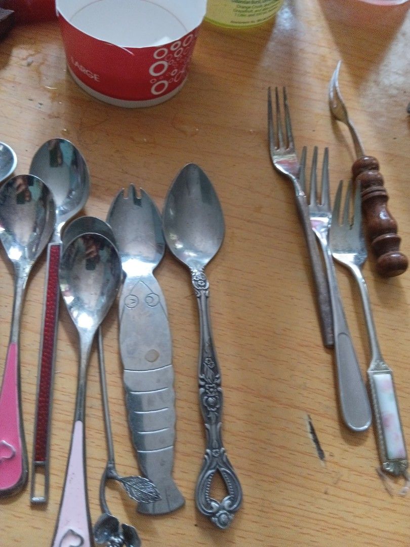 Vintage-Collectible z"12 little spoons & 4 little forks"/Nice ...