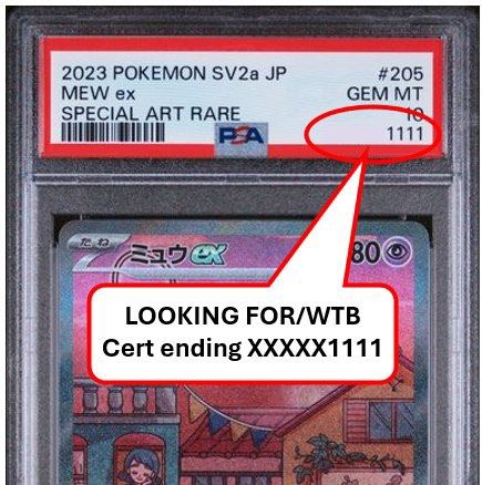 WTB Particular cert Mew ex JP SAR PSA 10, Hobbies & Toys, Toys & Games ...