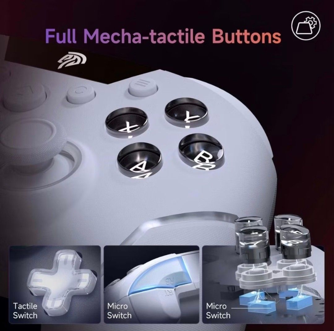 EasySMX X20 Wireless PC Gaming Controller with 1000Hz Polling, Hall ...