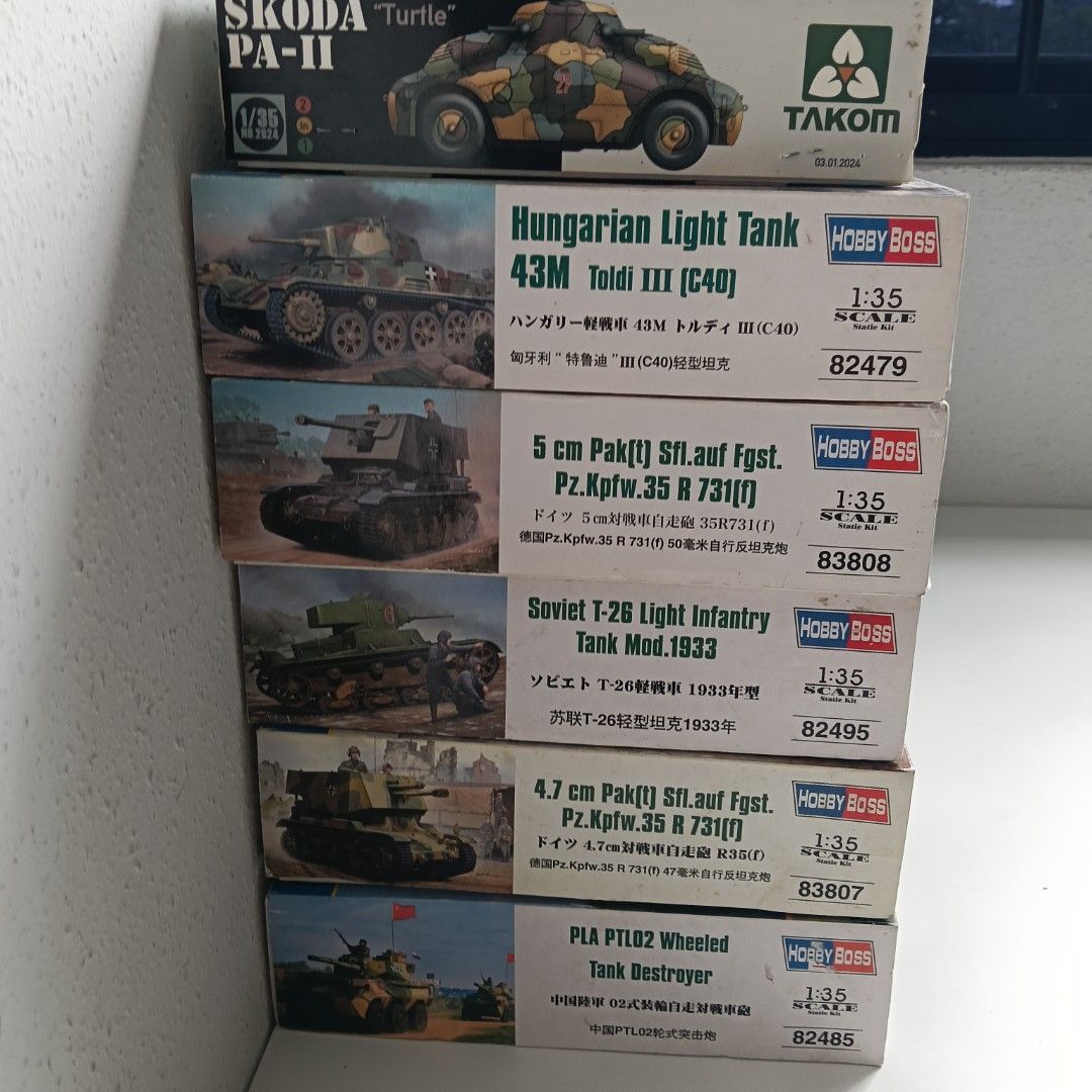 1/35 Scale Model Tank Kits - Various Models, Hobbies & Toys, Toys ...