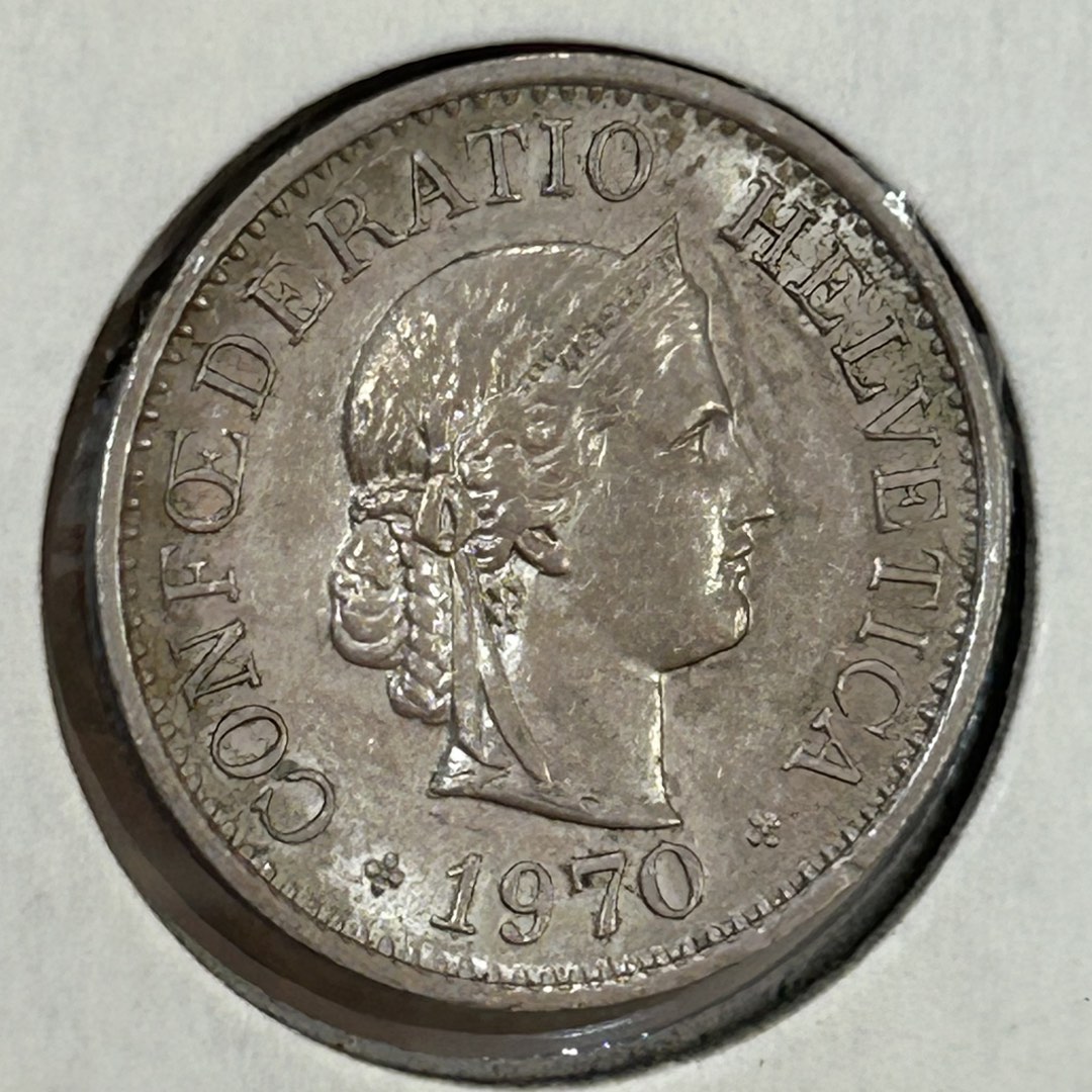 1970 Swiss Confederation Helvetia 10 Rappen Coin, Hobbies & Toys ...