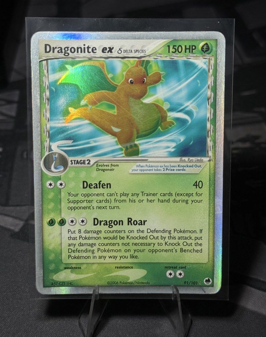 2006 Vintage Dragonite 91/101 Pokemon EX Dragon Frontiers Reverse Holo ...