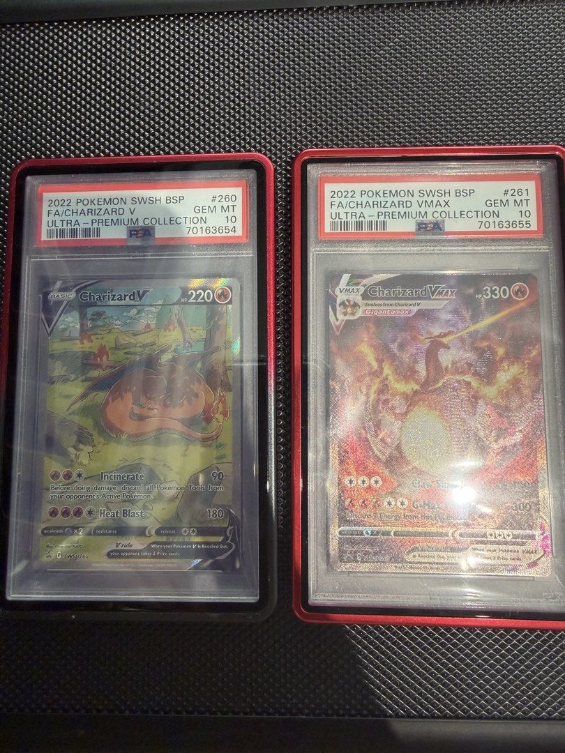 2022 Pokemon Charizard V & VMAX PSA 10 Cards, Hobbies & Toys, Toys ...