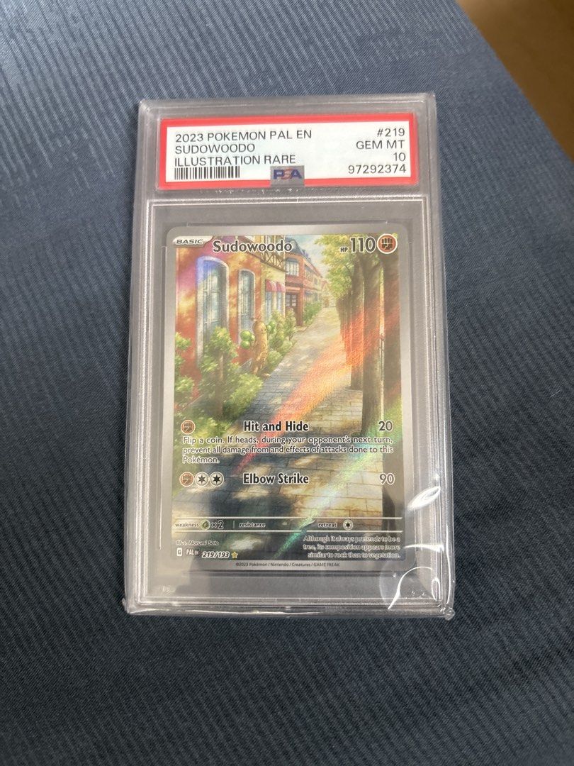 2023 Pokemon Paldea Sudowoodo Illustration Rare PSA 10, Hobbies & Toys ...