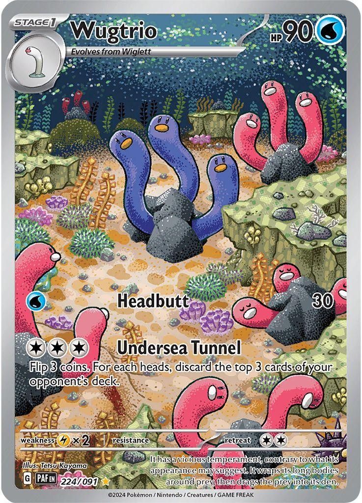 2024 POKEMON PAF EN-PALDEAN FATES ILLUSTRATION RARE #224 WUGTRIO ...