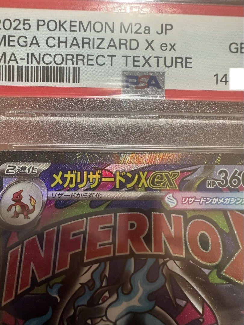2025 Pokemon Mega Charizard X EX PSA 10 Gem MT Incorrect Texture ...