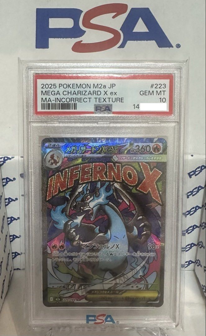 2025 Pokemon Mega Charizard X EX PSA 10 Gem MT Incorrect Texture ...