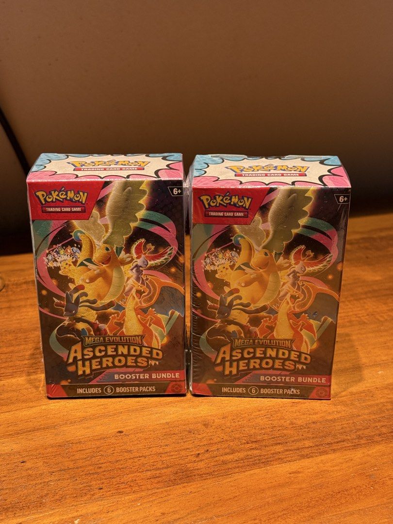 2x Pokemon Mega Evolution Ascended Heroes Booster Bundle, Hobbies ...