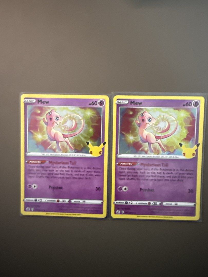 2x Pokemon Mew 011/025 World championships 2023 Holo Pokemon card ...