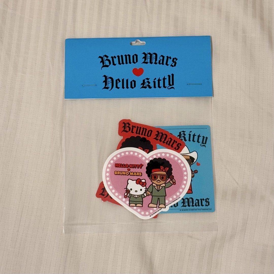 🌹 Hello Kitty × Bruno Mars Sticker Pack — The Romantic Tour 2026 | US ...